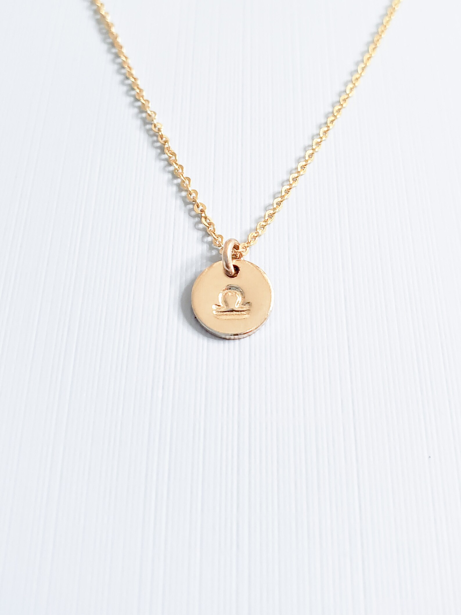 Mini Zodiac Necklace Zodiac Sign Disc Birth Month Disc - Etsy