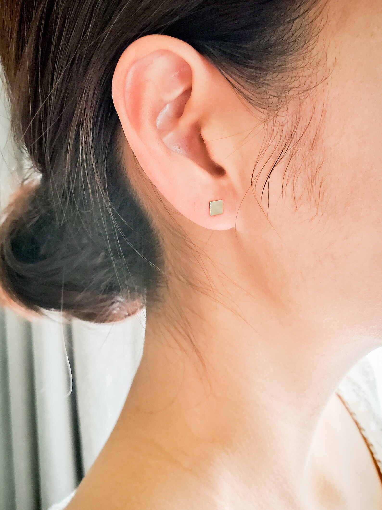 Square Gold Studs, 14k Gold Filled Studs, Square Studs, Minimalist Stud ...