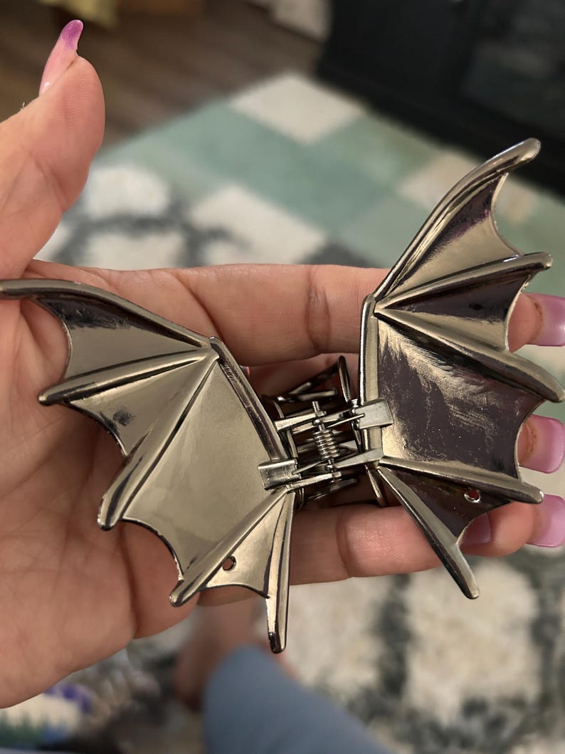 Bat Hair Claw: Metal Gothic Hair Accessory - Etsy