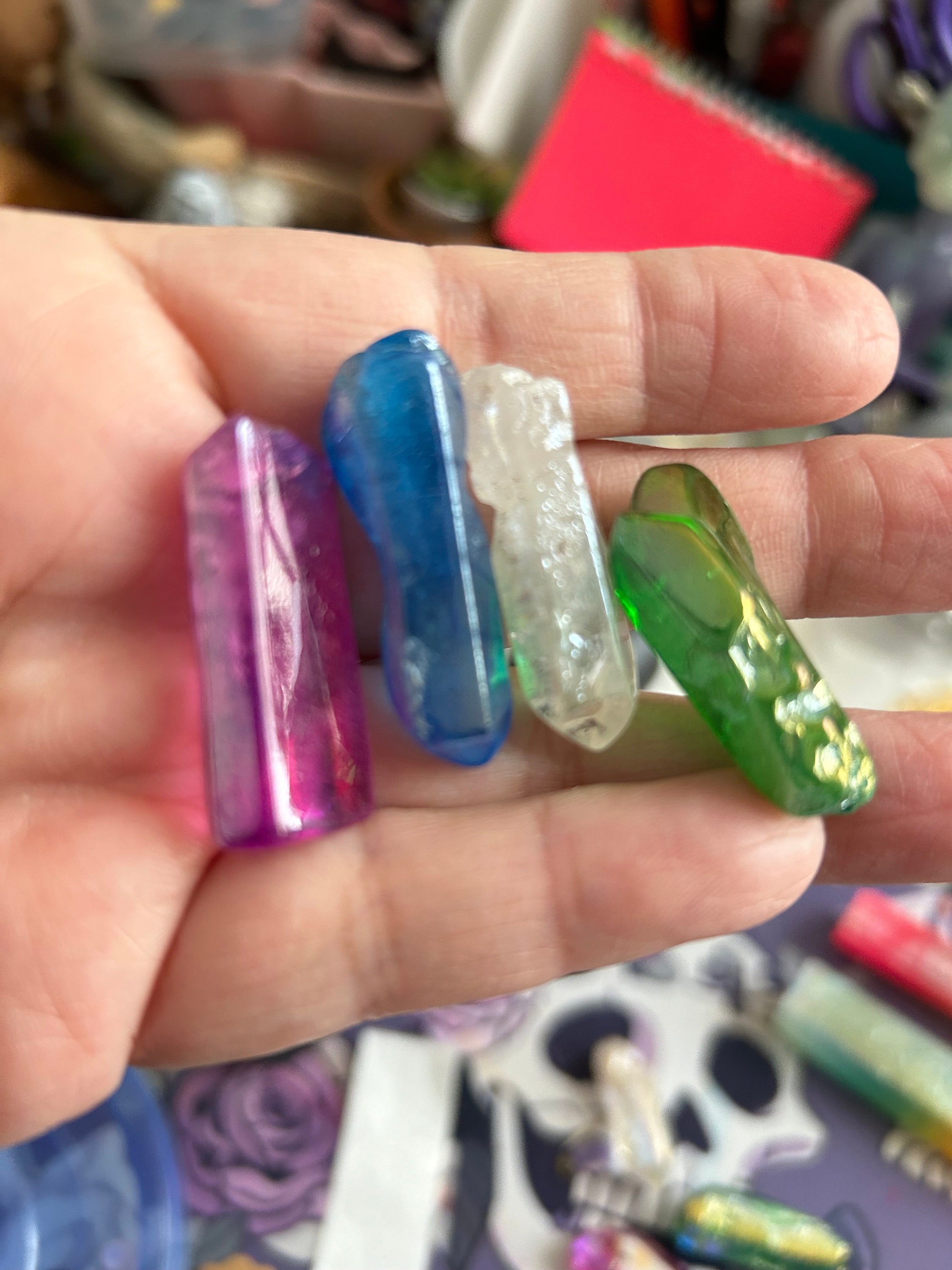 Aura Points. Rainbow Aura Crystals. - Etsy