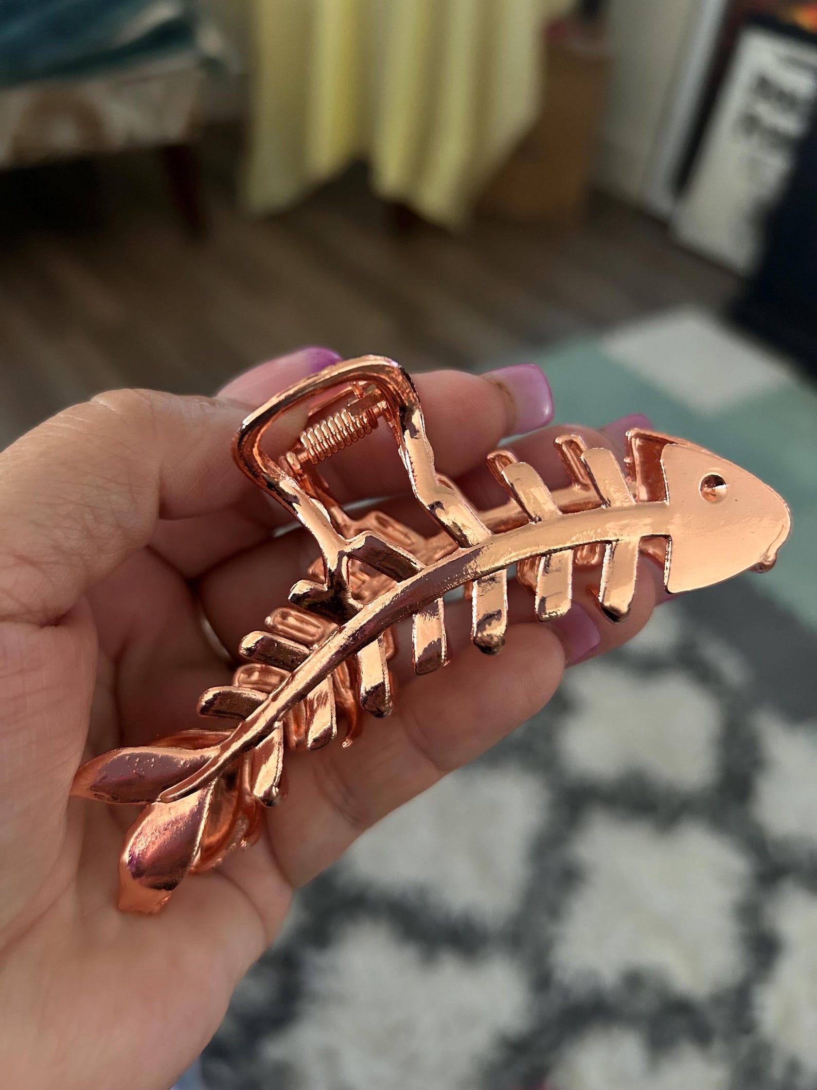 Metal Fishbone Hair Claw - Etsy