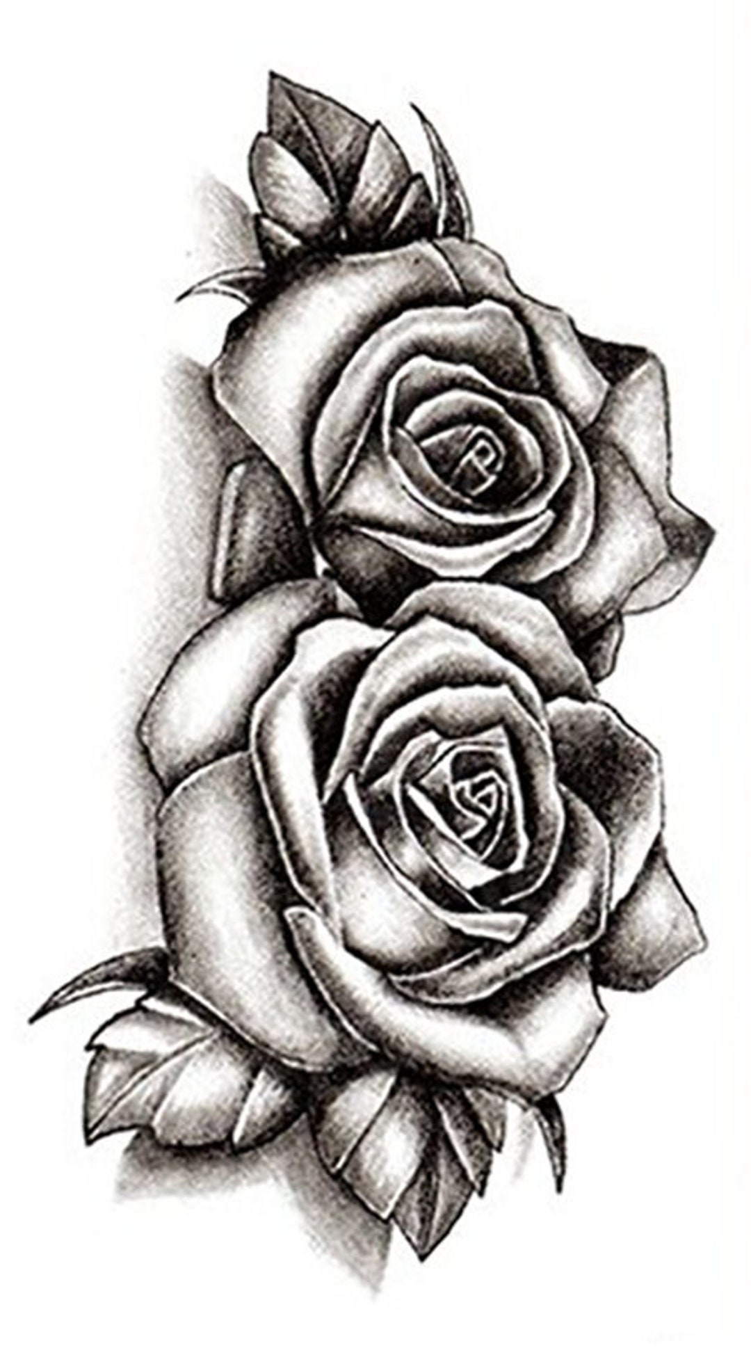 Double Rose Temporary Tattoo #blackfriday #christmas - Etsy