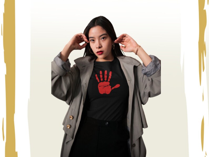 Red Handprint Shirt MMIWG Symbol Shirt Native T-shirt | Etsy
