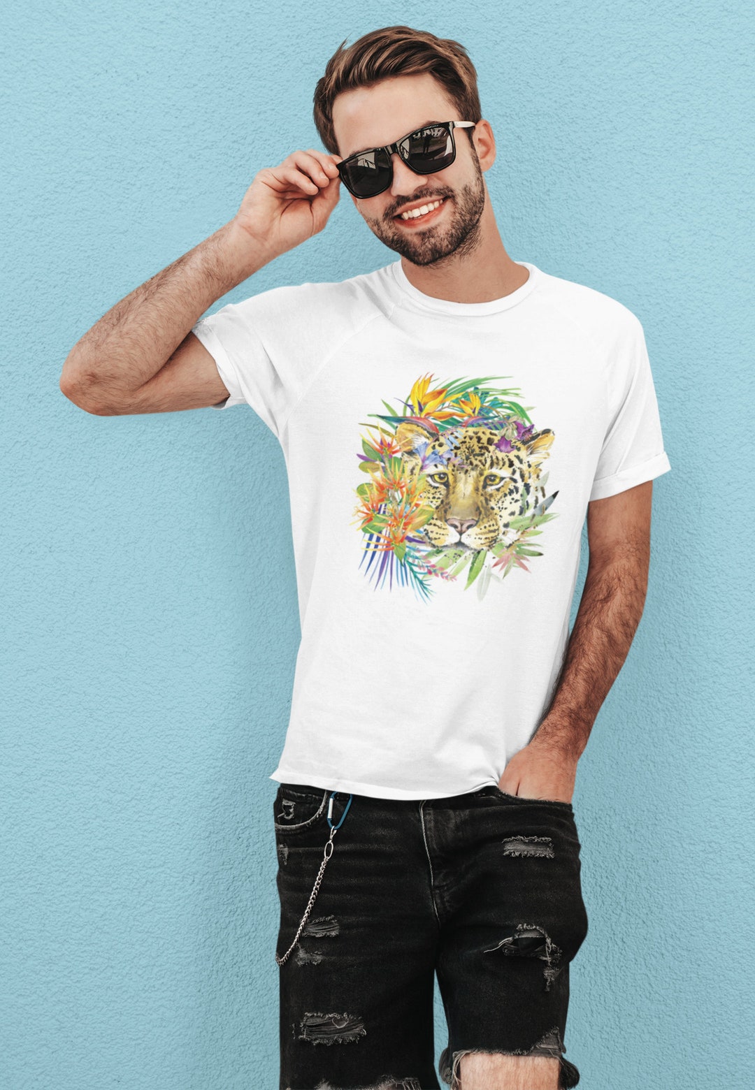 Jungle Tiger Heat Transfer Iron on Patch, Jungle Tiger Iron-on Heat ...