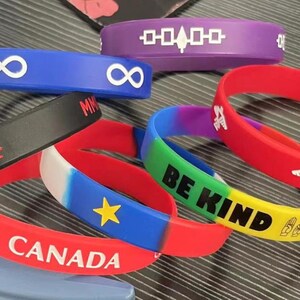 Be Kind Wristbands, LGBTQ Rainbow Sign Language Wristband Single and ...