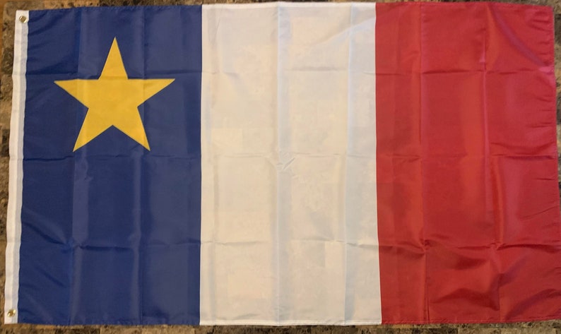 Acadian Flag, Single-sided Flag, Drapeau Acadien - #acadian #flag - Etsy