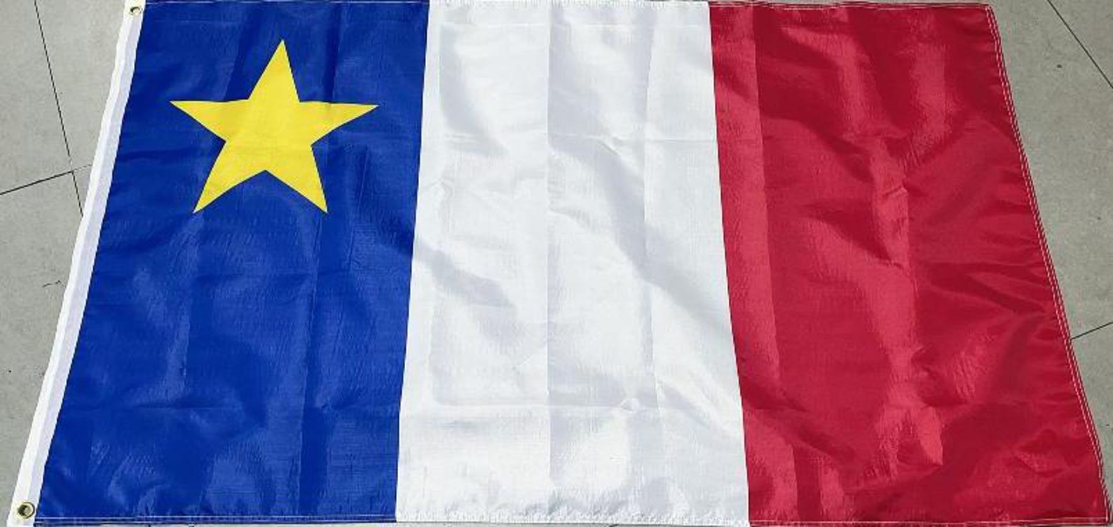 Double-sided Acadian Flag, Acadian Flag, Drapeau Acadien - #acadian # ...