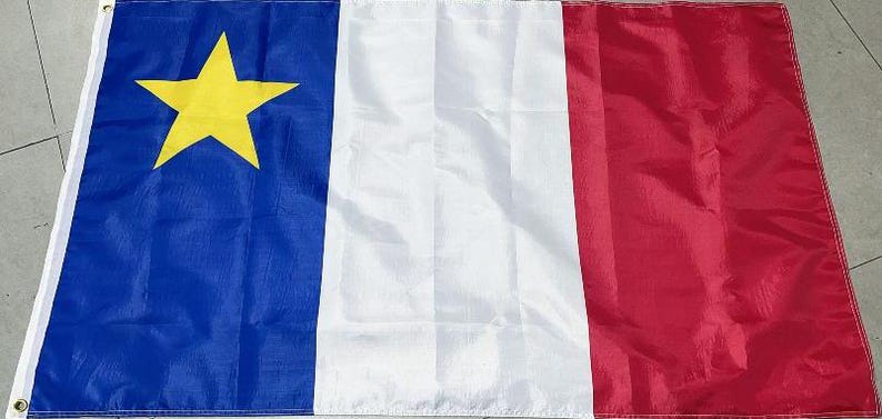 Double-sided Acadian Flag, Acadian Flag, Drapeau Acadien - #acadian # ...