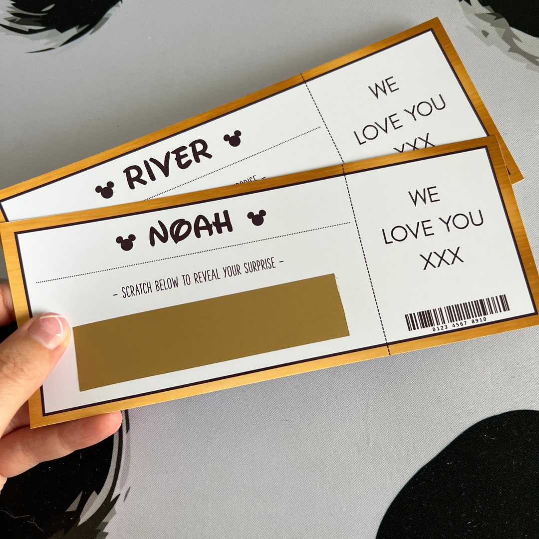 SCRATCH TO REVEAL Personalised Ticket - Concert / Show / Theatre / Gig ...