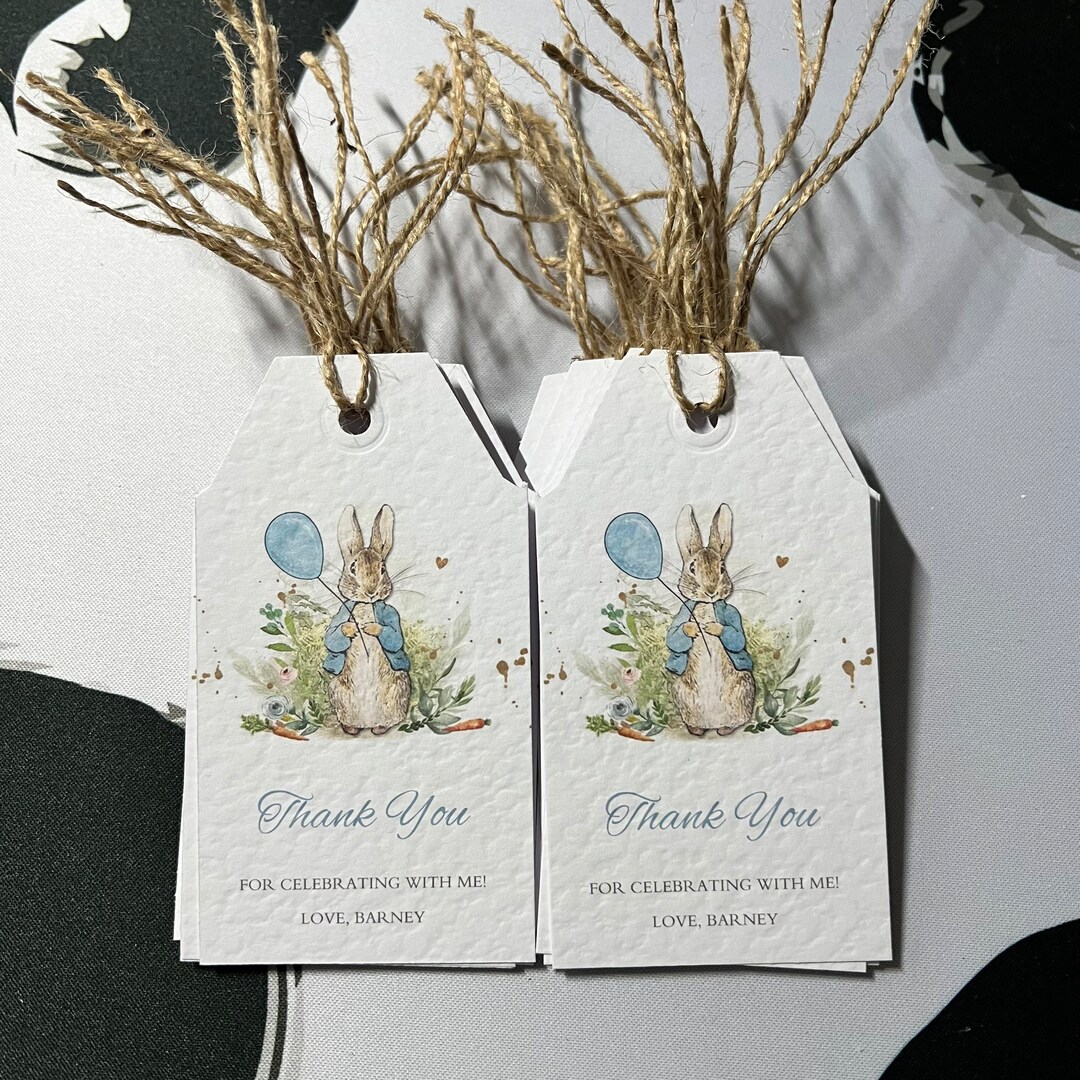 PETER RABBIT TAGS | Hang Tags | Birthday | Gift Tags | Favour Tags ...