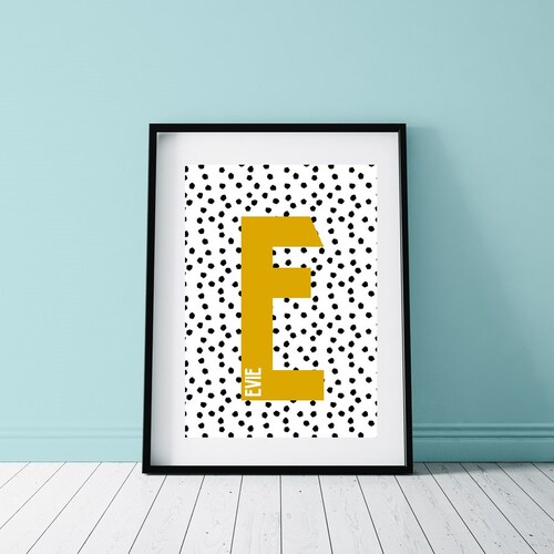 Simple Name and Initial Print Home Decor & Nursery Poster - Etsy