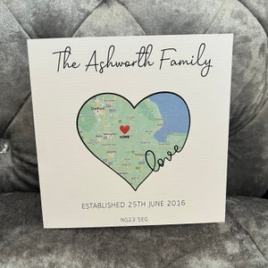 ENGAGEMENT MAP Card - Map Design / Valentines / Wedding / Special Place ...