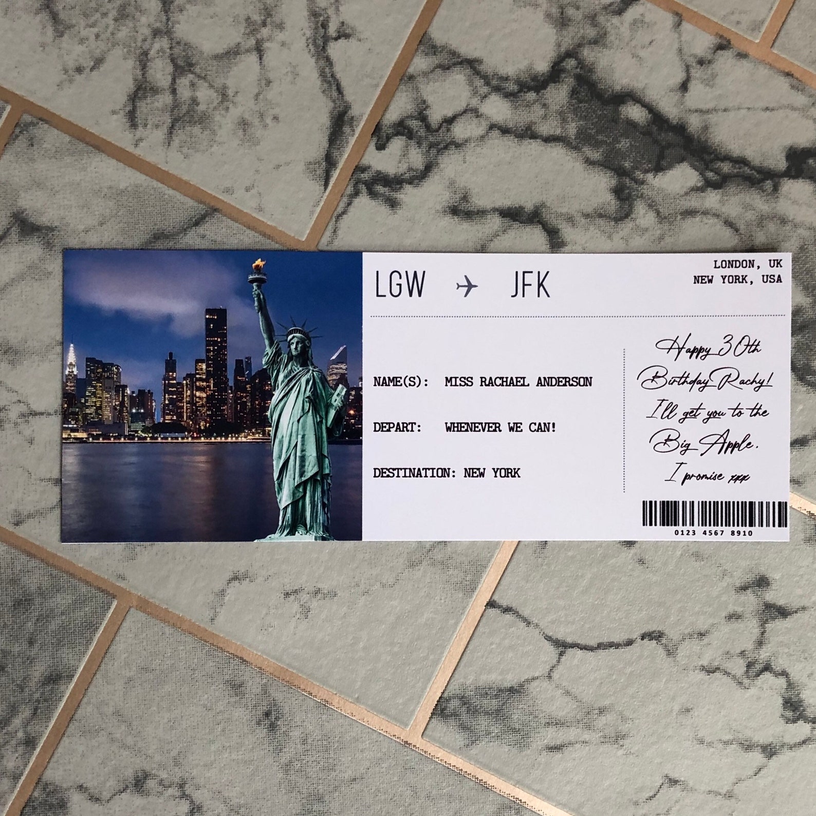 BOARDING CARD Holiday / Personalised Boarding Pass / Ticket | Etsy UK