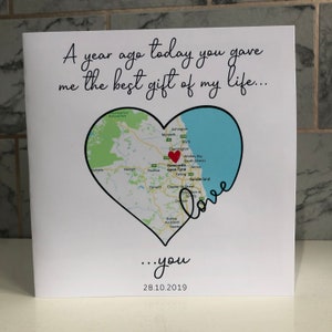 ENGAGEMENT MAP Card - Map Design / Valentines / Wedding / Special Place ...