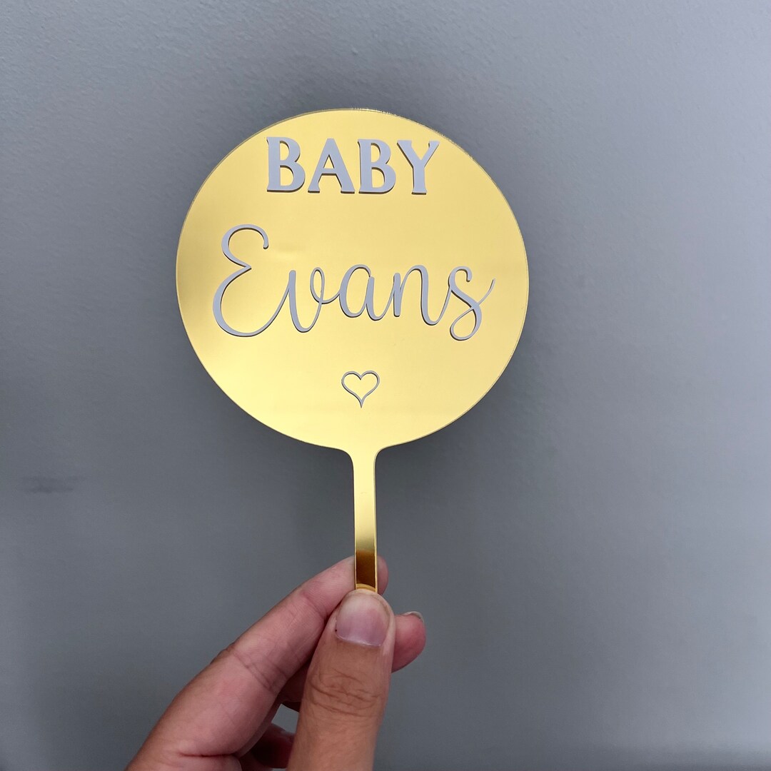 MIRROR CAKE TOPPER / Any Colour / Birthday / Wedding / Anniversary ...