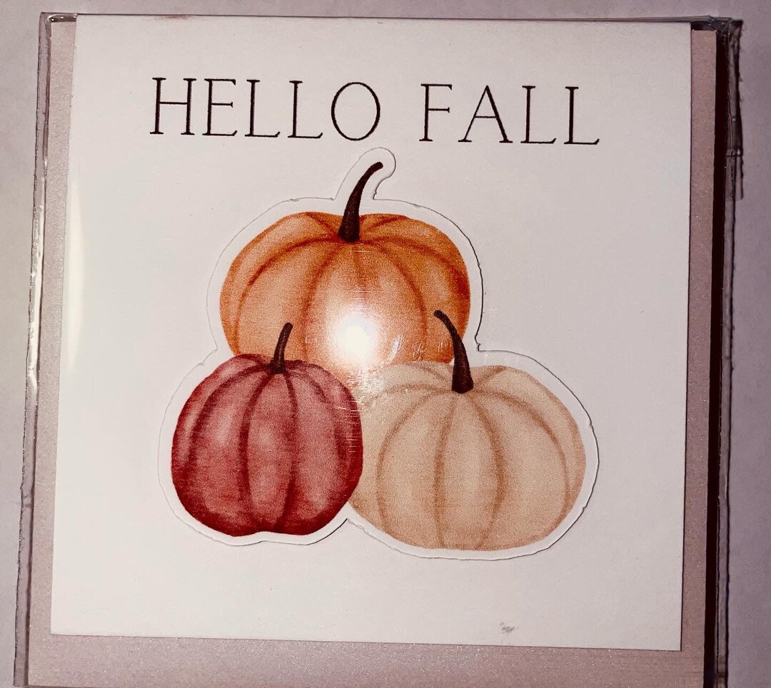 Embossed Card With Envelope Hello Fall Gift Cards Birthday Cards ...