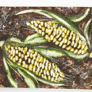 Corn Original Oil Painting 8x10 Farm Corn Artwork - Etsy