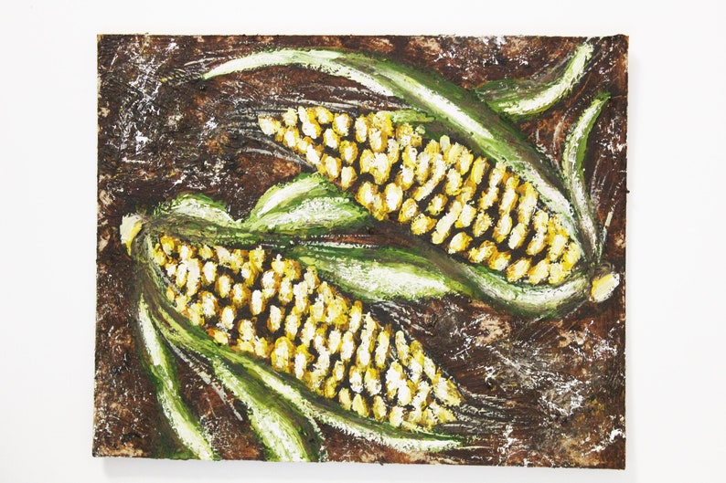 Corn Original Oil Painting 8x10 Farm Corn Artwork - Etsy
