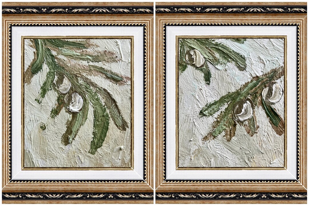 Rustic Olive Tree Artwork 2 Pieces Kitchen Wall Art Set Framed - Etsy
