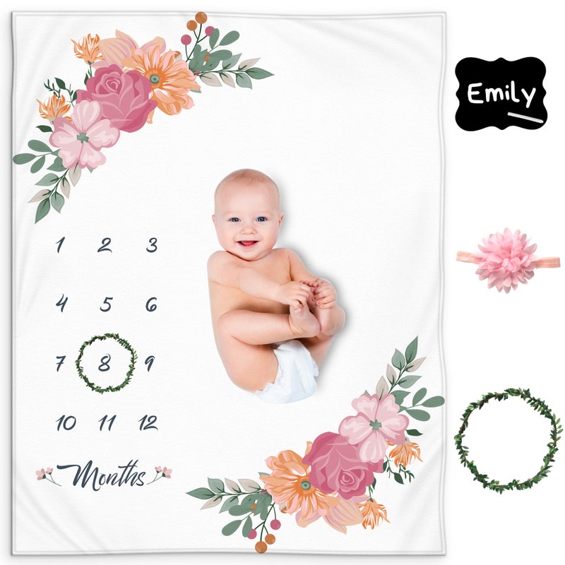 Milestone Blanket Girl - Etsy