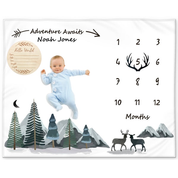 Personalized Milestone Blanket - Etsy