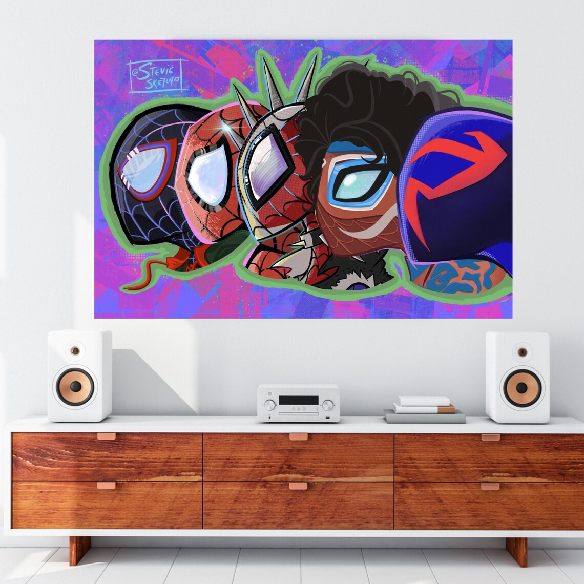 Spider Verse Art Digital File Spider-man, Spider-punk, 2099, Miles ...
