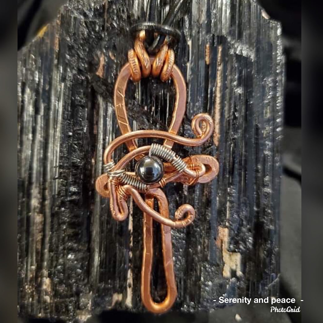 Copper Ankh/eye of Horus Pendant - Etsy