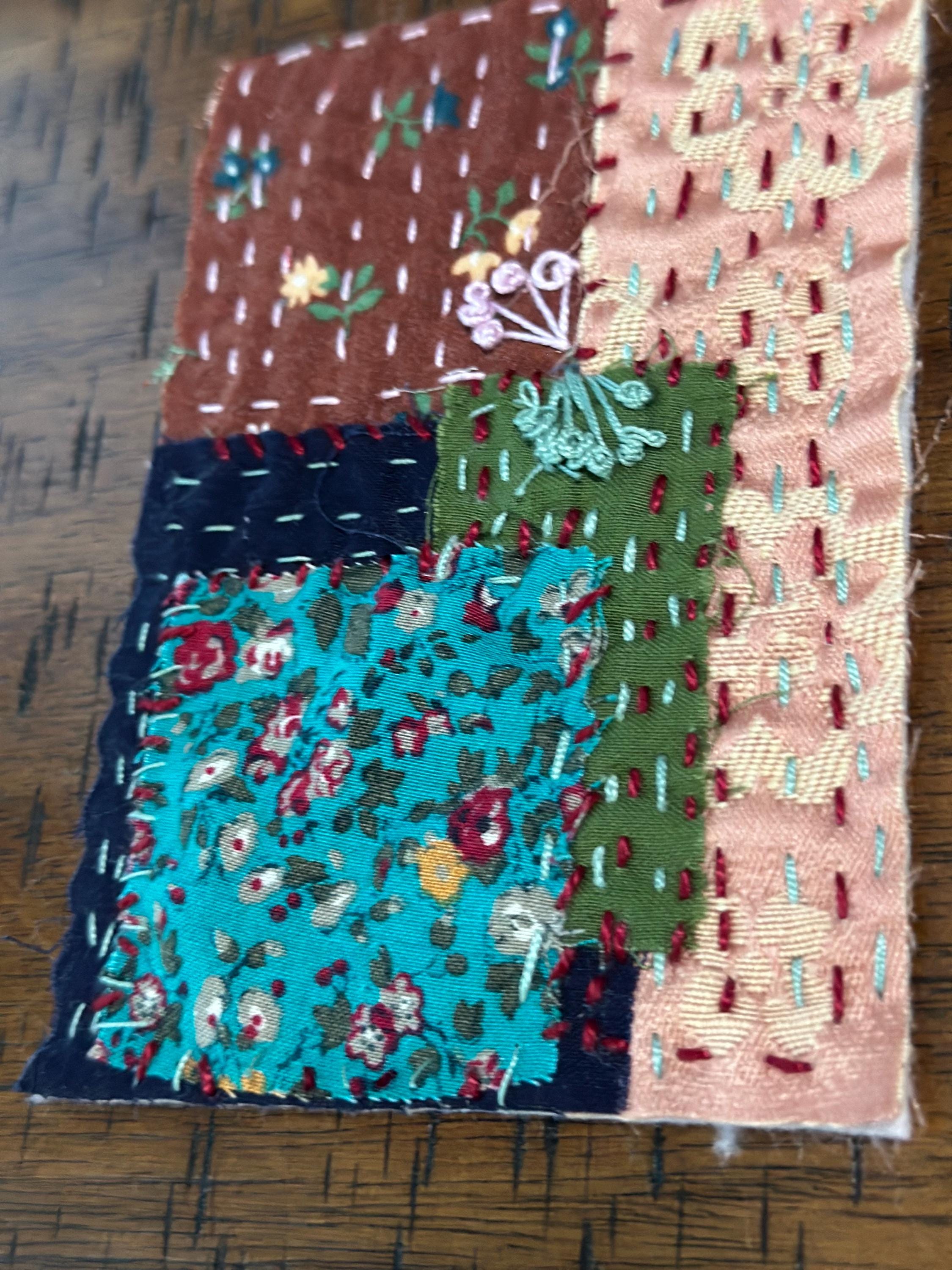 Slow Stitched Patch, Fabric Art, Textile Art, Visible Mending, Journal ...