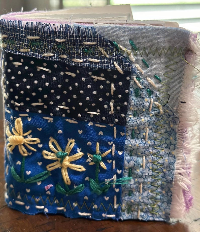 Slow Stitch, Journal, Handmade Journal, Writing Journal, Blank Journal ...