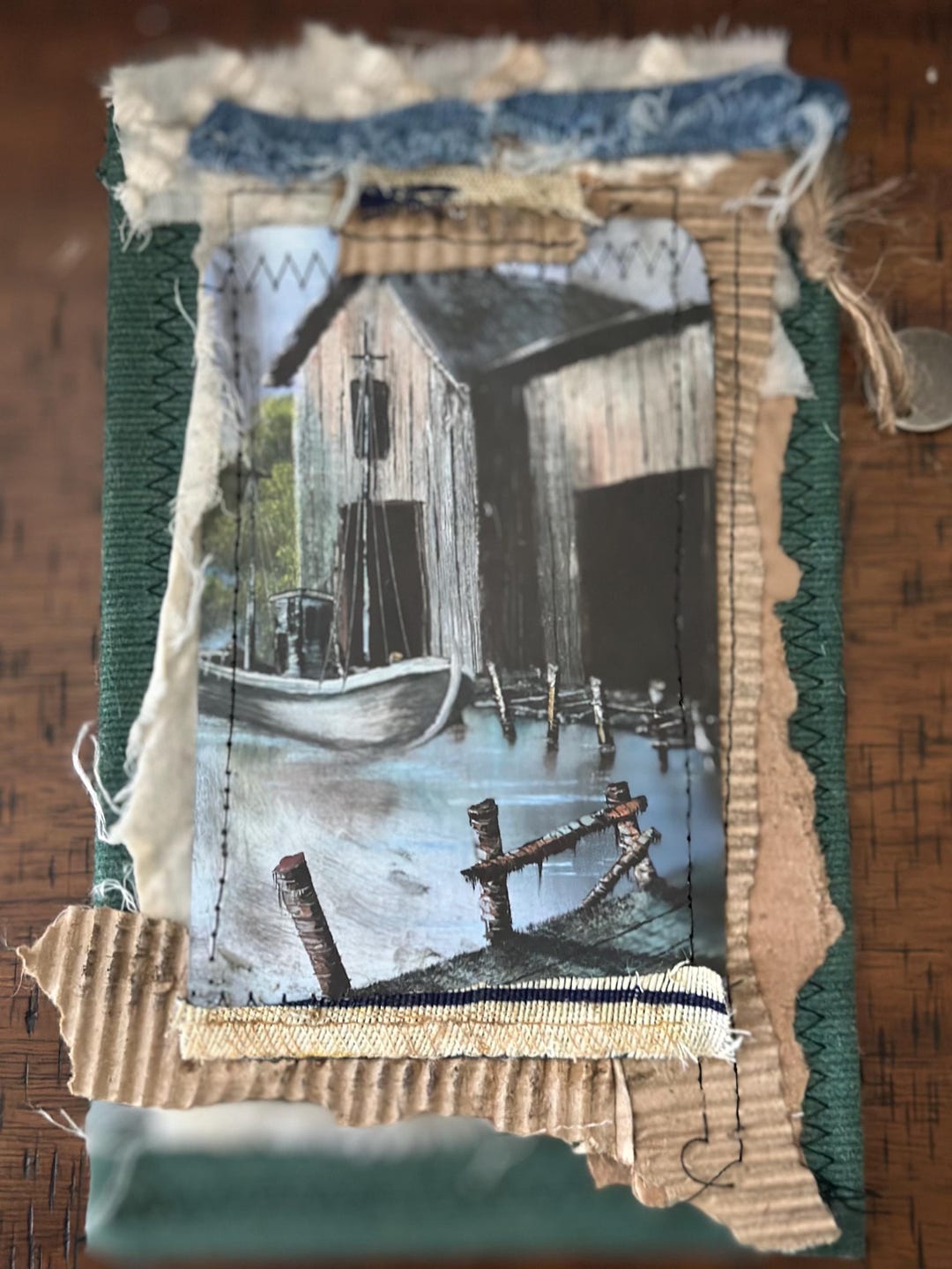 Assemblage Art, Journal Topper, Distressed Art, Paper Art, Mixed Media ...