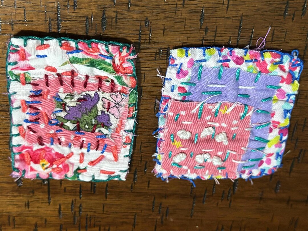 Slow Stitch Patch, Fabric Art, Textile Art, Visible Mending, Journal ...