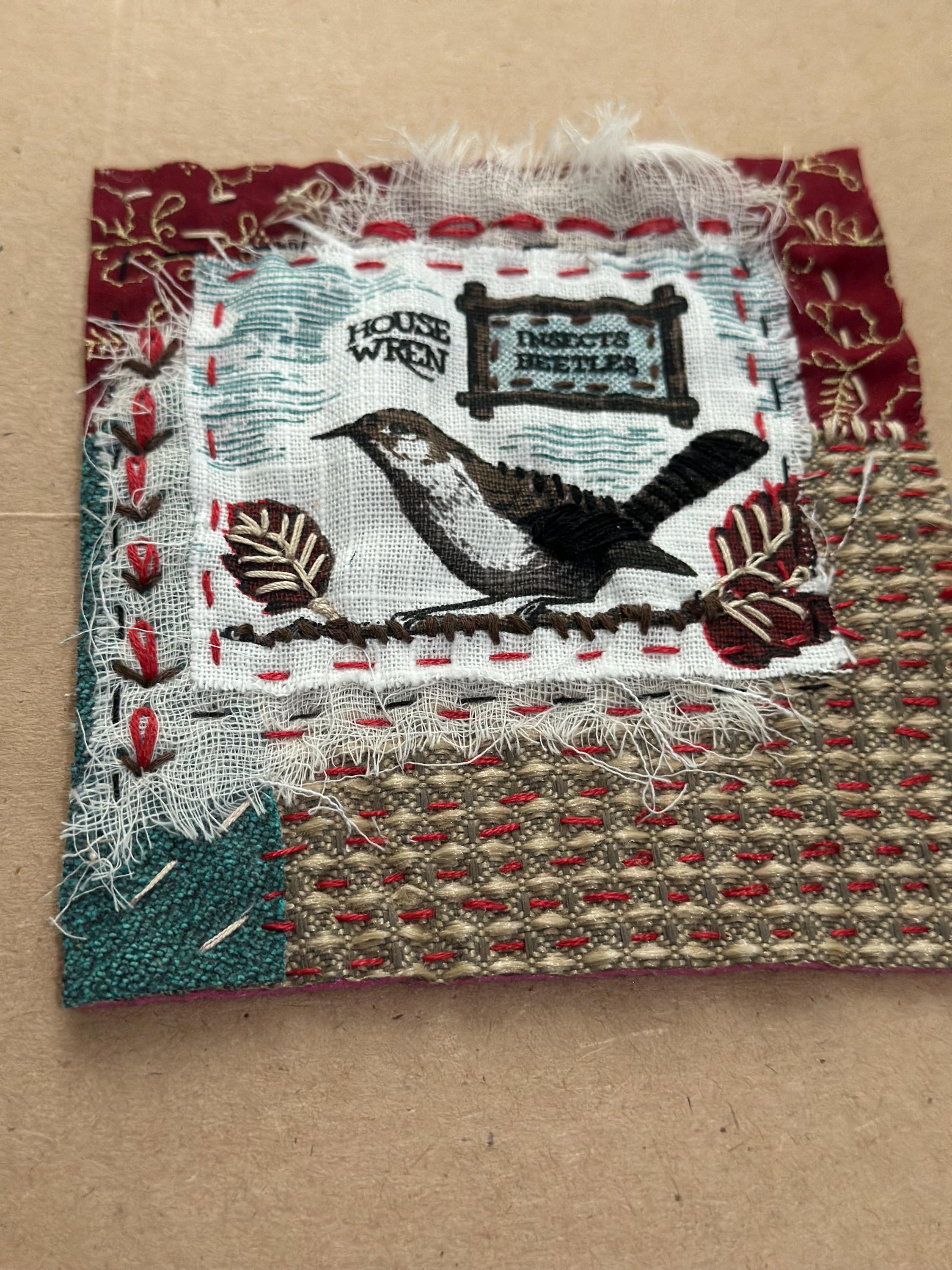 Slow Stitched Patch, Fabric Art, Textile Art, Visible Mending, Journal ...