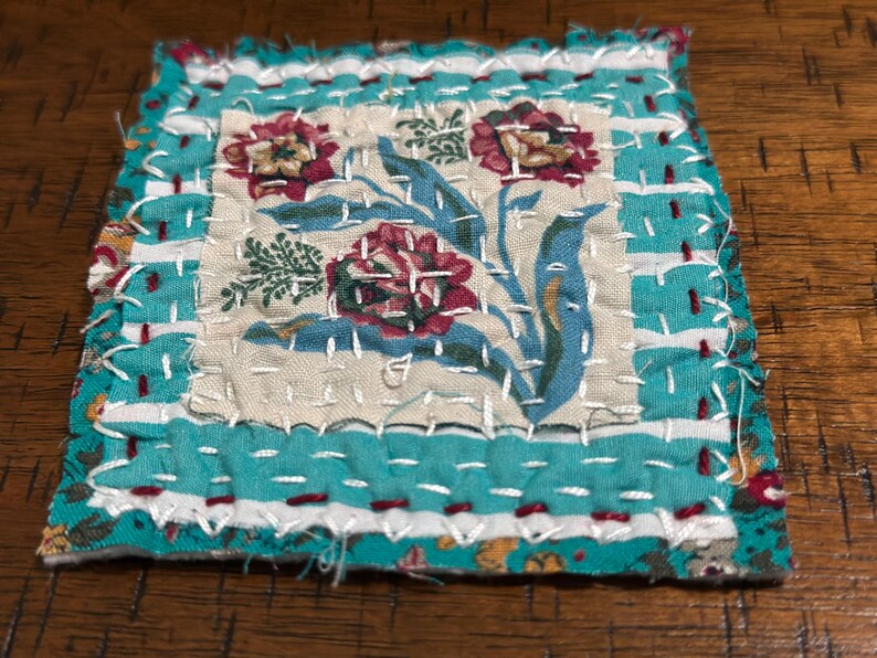 Slow Stitch Patch, Fabric Art, Textile Art, Visible Mending, Journal ...