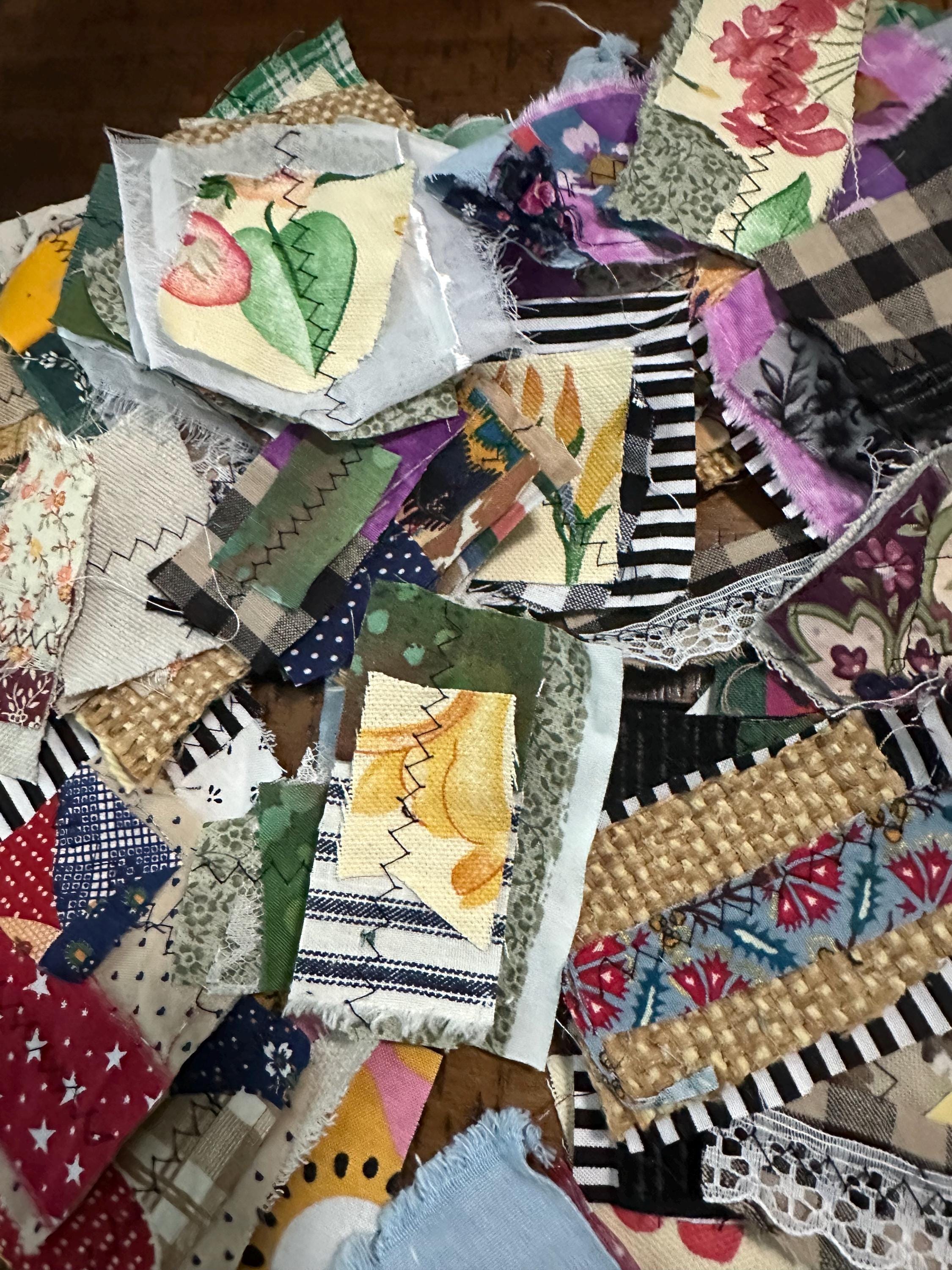 Fabric Clusters, Mini Snippets, Fabric Art, Textile Art, Visible ...