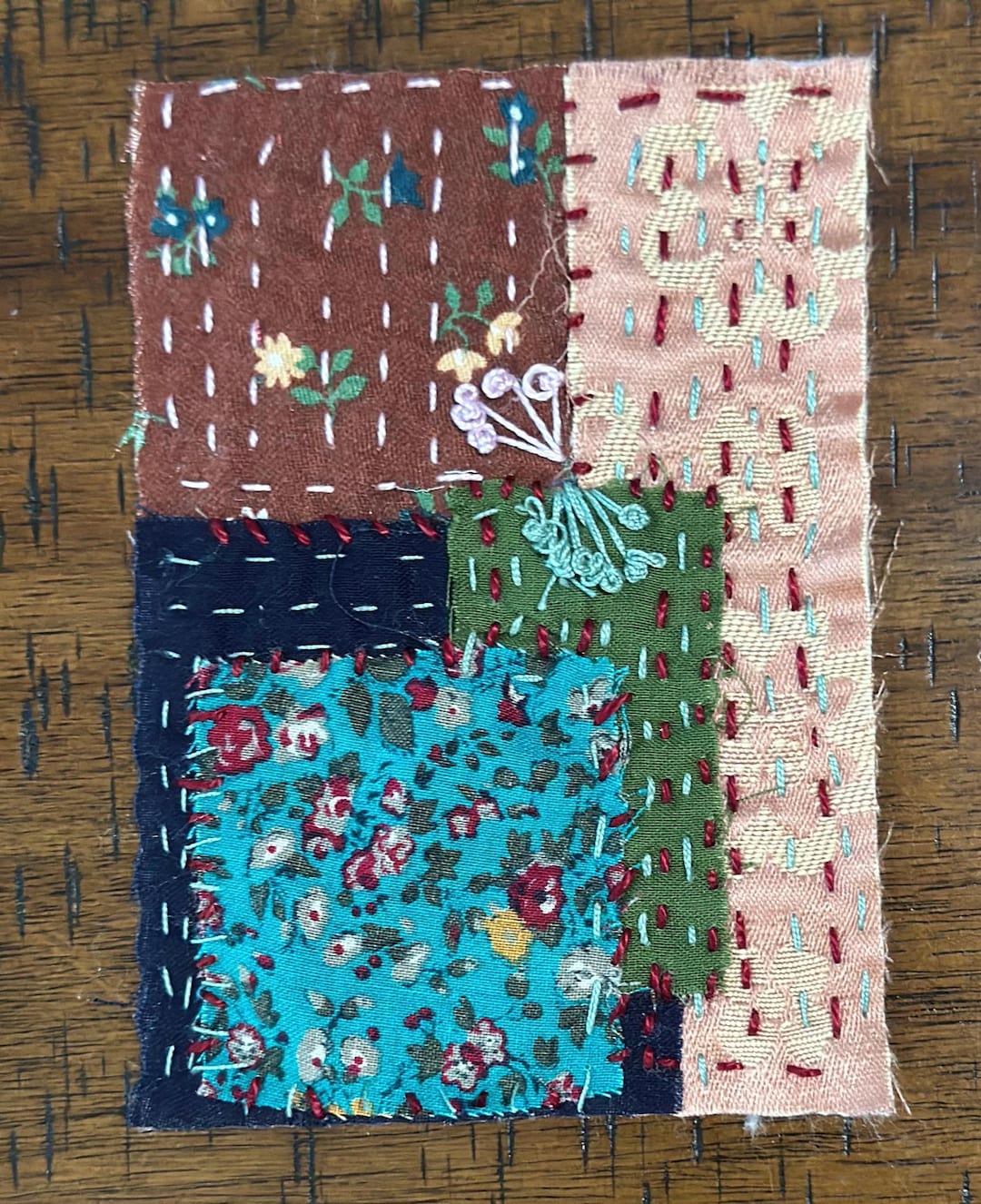 Slow Stitched Patch, Fabric Art, Textile Art, Visible Mending, Journal ...