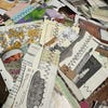 Stitched Paper, Green Snippets, Trim Paper, Snippets, Ephemera Pack ...