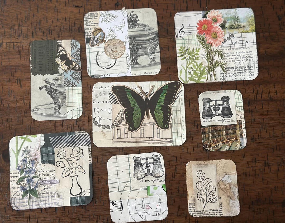 Paper Snippets, Collage Cards, Notecards, Masterboard, ATC, Postcards ...