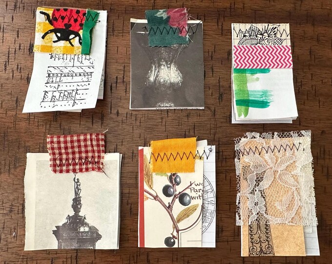 Handmade Mini Notepads, Ephemera, Mixed Media, Junk Journals, Collage ...