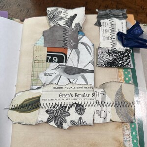 Stitched Scappy Snippets, Junk Journal, Ephemera, Page Trim, Paper Tabs ...