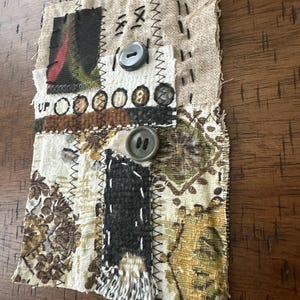 Slow Stitched Patch, Fabric Art, Textile Art, Visible Mending, Journal ...