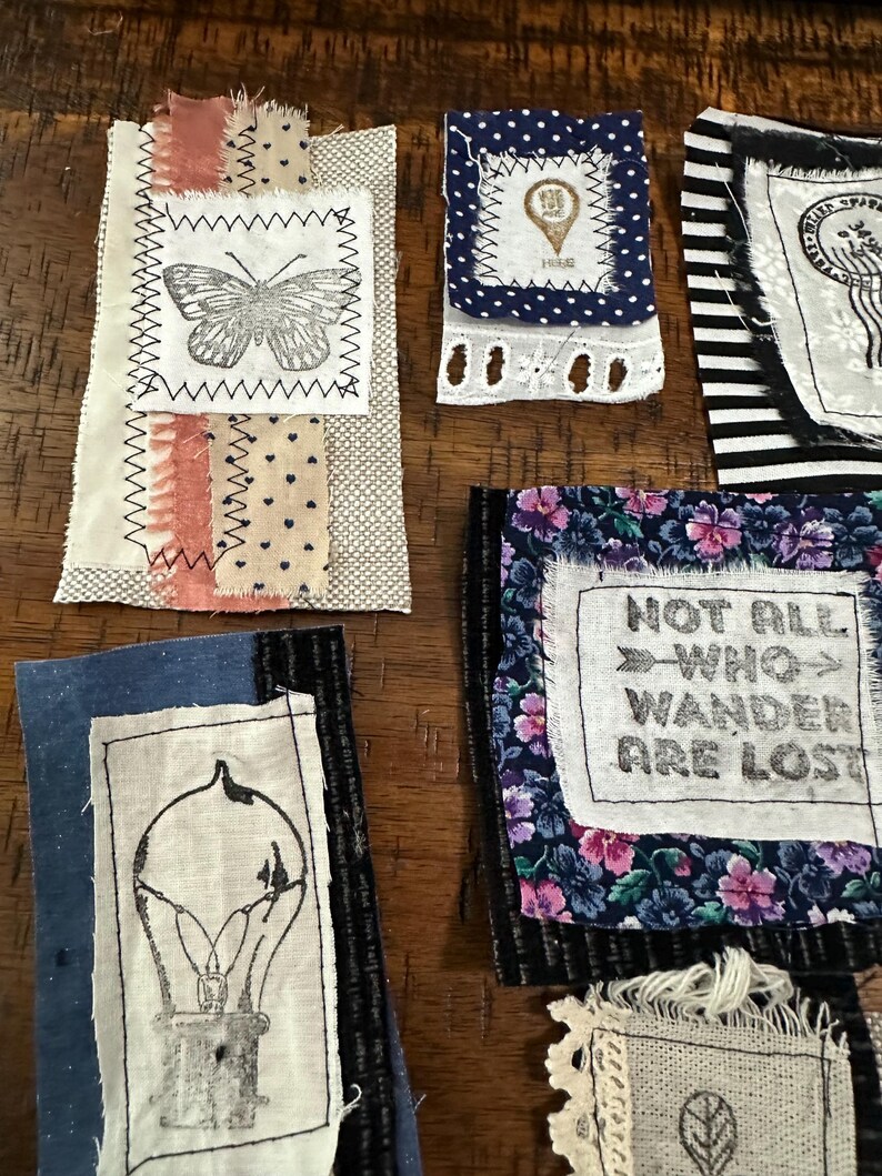 Fabric Clusters, Mini Snippets, Fabric Art, Textile Art, Visible ...