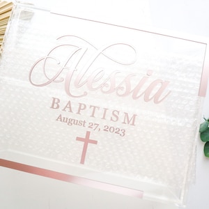 Customized Luxury Keepsake Baptism Acrylic Box | Personalized Baby ...