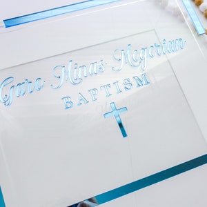 Baptism Large Keepsake Acrylic Box, Personalized First Communion Box ...