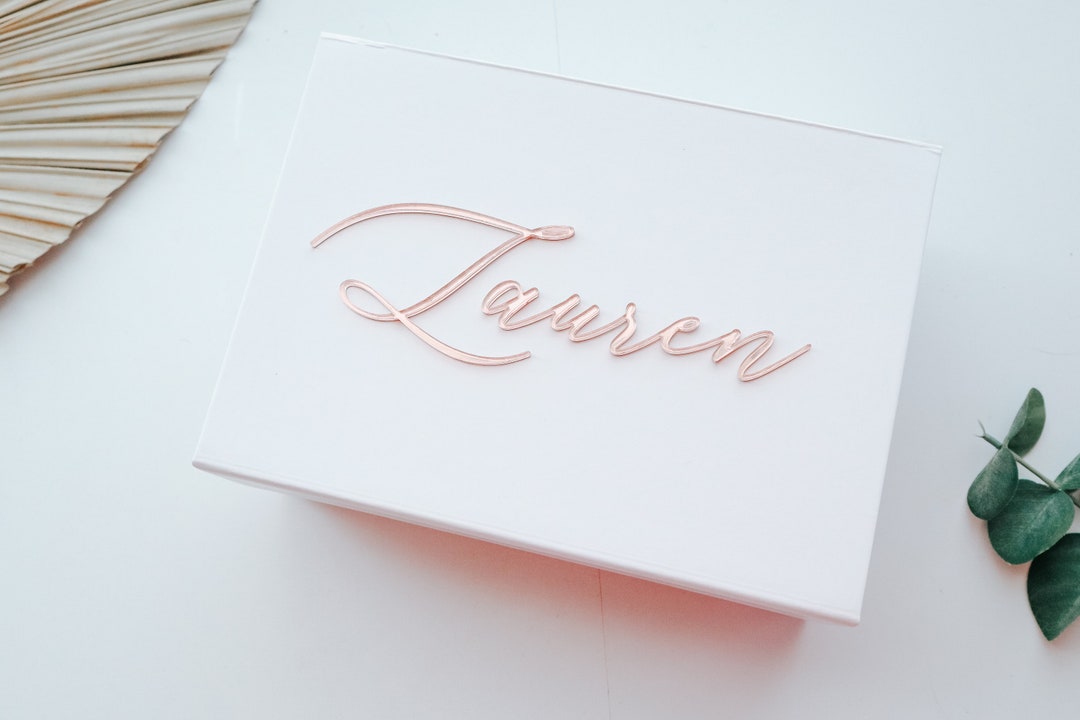 Personalized Luxury Large White Gift Box, Custom Minimalist Aesthetic ...