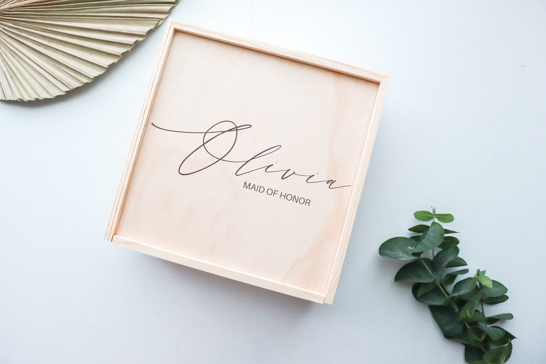 Personalized Large Engraved Memory Box, Engagement Gift, Wedding Gift ...