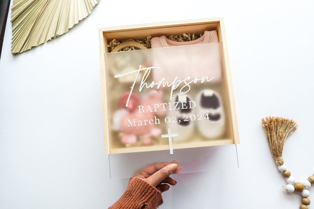 Customized Luxury Keepsake Baptism Box | Personalized Baby First ...