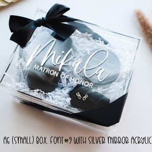 Personalized Large Acrylic Maid of Honor Gift Box Empty | Custom ...