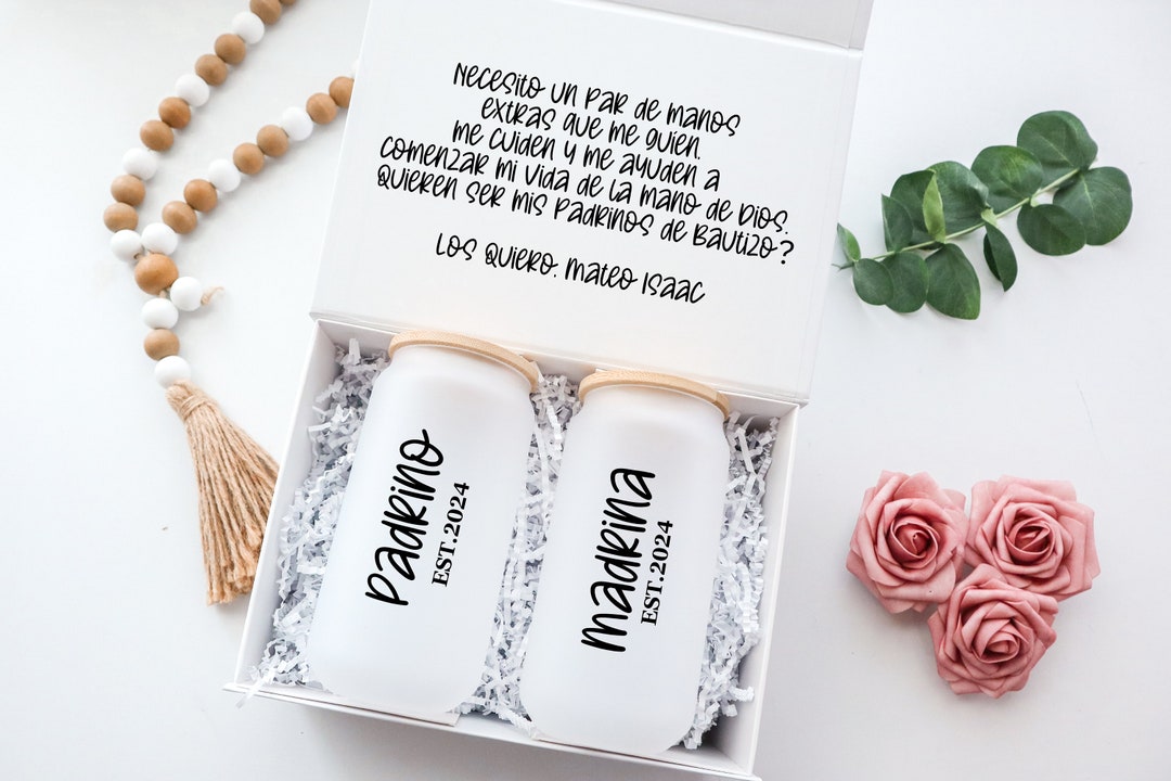 Madrina Gift, Baptism Proposal Box, Padrino Gift, Godparents, Godmother ...