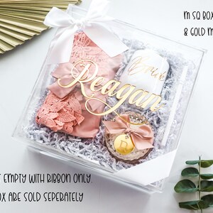 Personalized Large Acrylic Maid of Honor Gift Box Empty | Custom ...