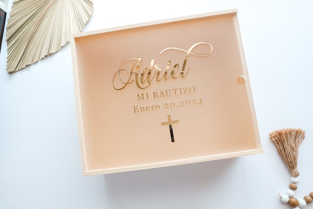 Customized Luxury Keepsake Baptism Box Personalized Baby First ...